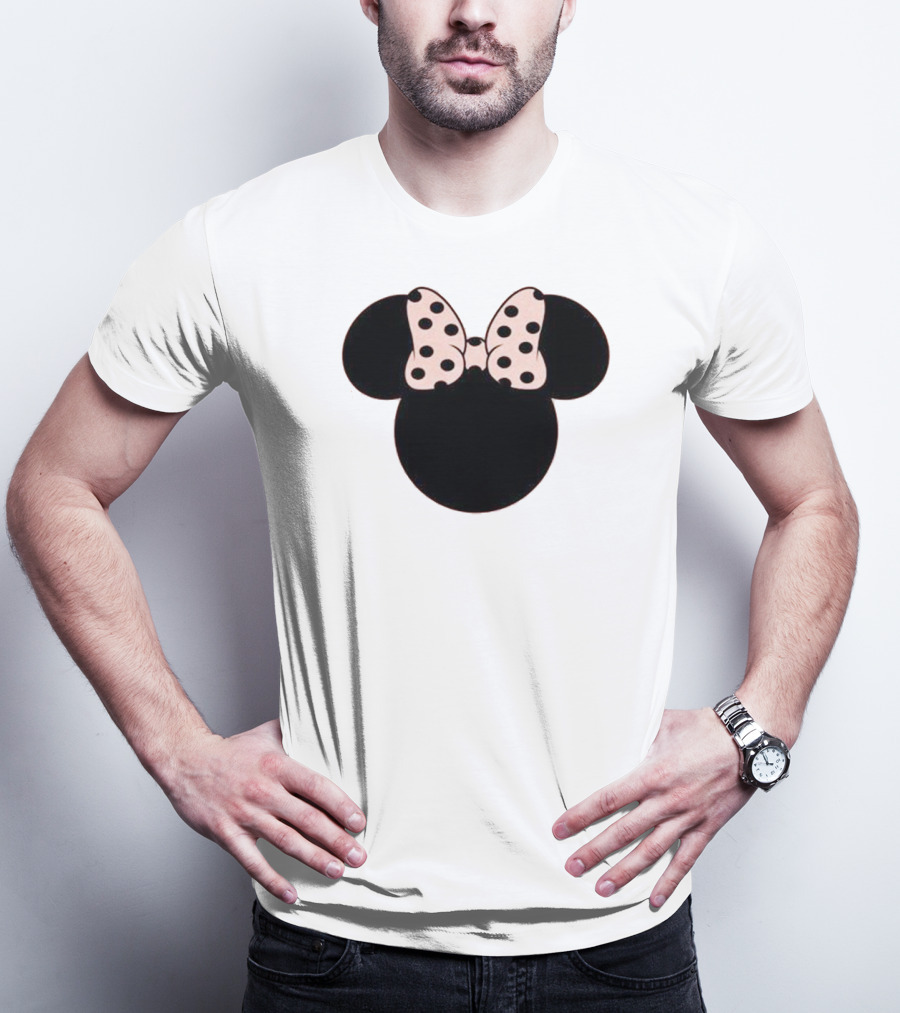 Minnie Mouse Polka Dot Bow Disney Women's Kid's T-Shirt