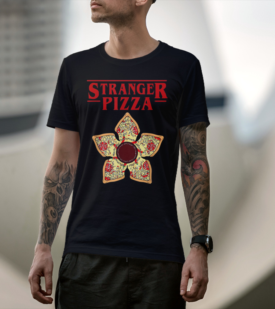 Stranger Pizza Funny Parody Upside Down Monster Slice T-Shirt