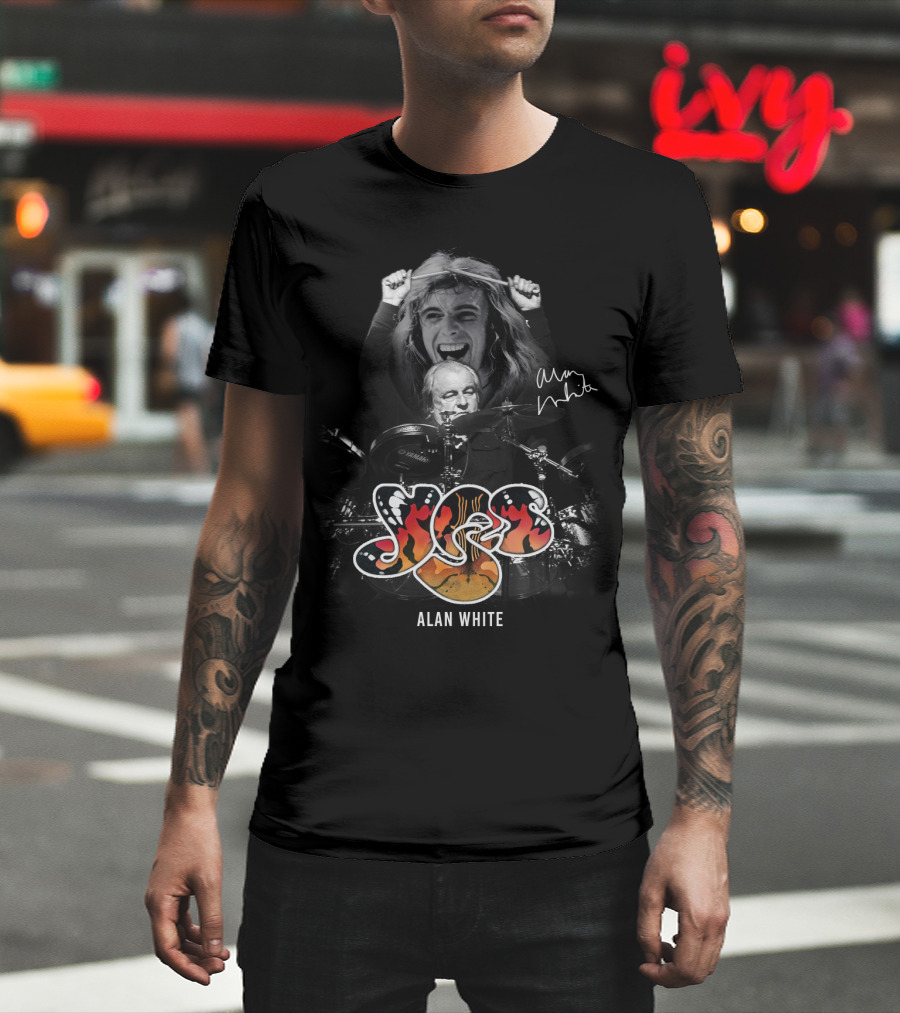 Yes Alan White Signature Tribute - Psychedelic Fire T-Shirt