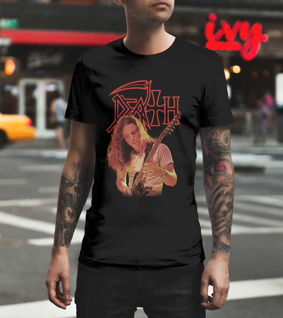 Chuck Schuldiner DEATH Metal Band Iconic Guitarist T-Shirt