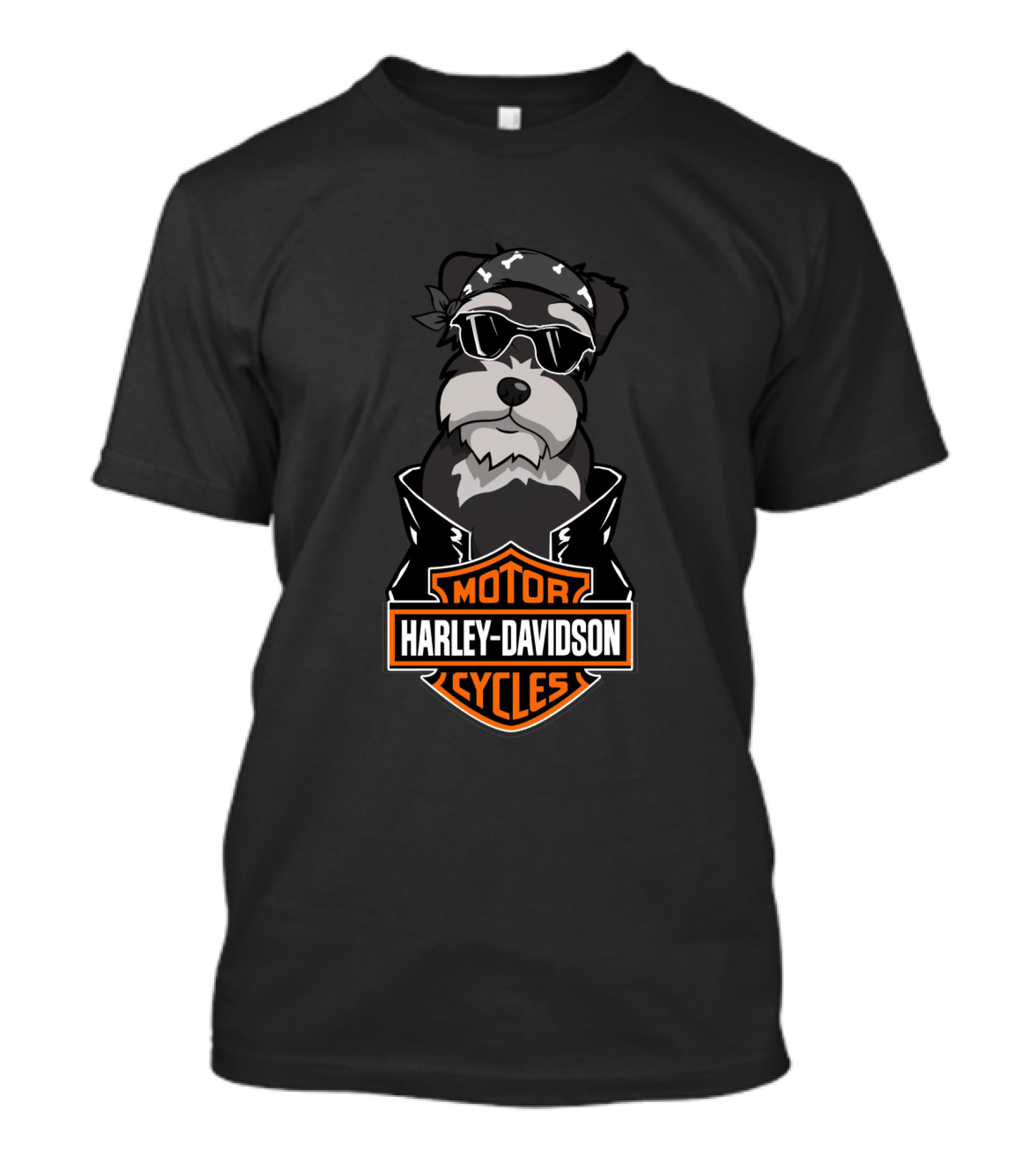 Harley Davidson Schnauzer Biker Cycles T-Shirt