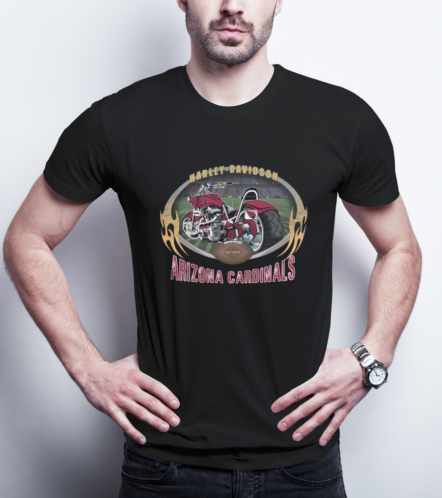 Harley Davidson Arizona Cardinals Motorcycle Stadium Football 16Hd T-Shirt