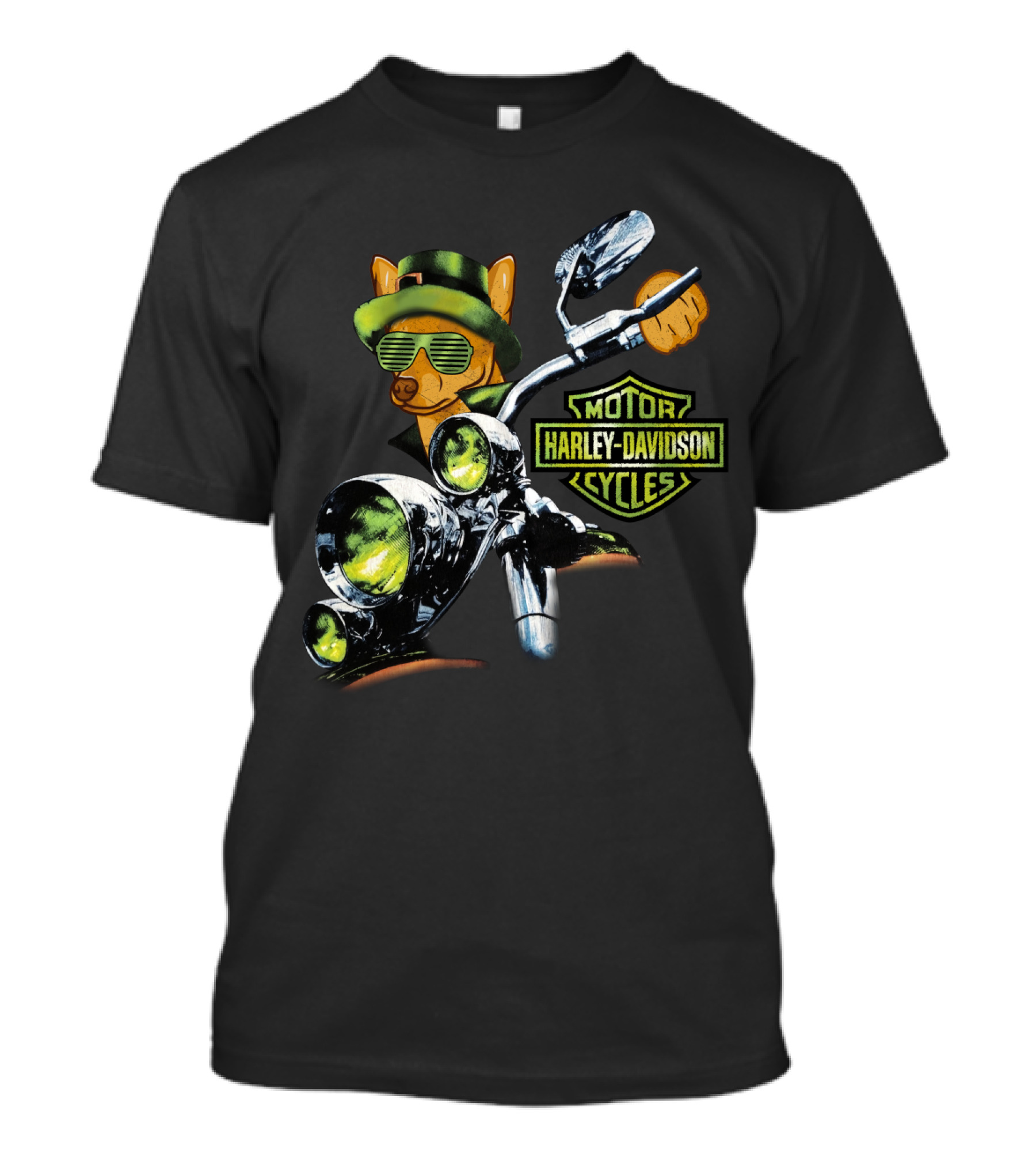 Chihuahuas 18Hd Harley Davidson Motor Cycles Motorcycle Dog With Sunglasses T-Shirt