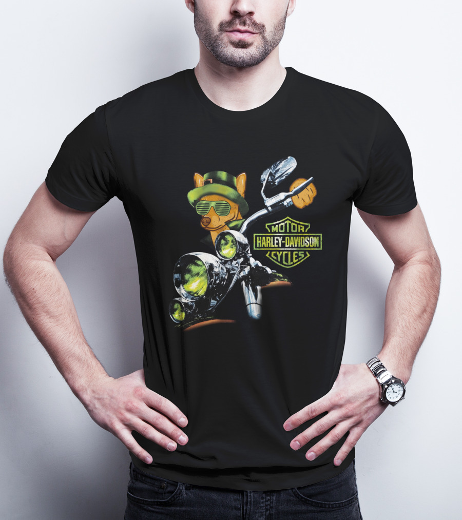 Chihuahuas 18Hd Harley Davidson Motor Cycles Motorcycle Dog With Sunglasses T-Shirt