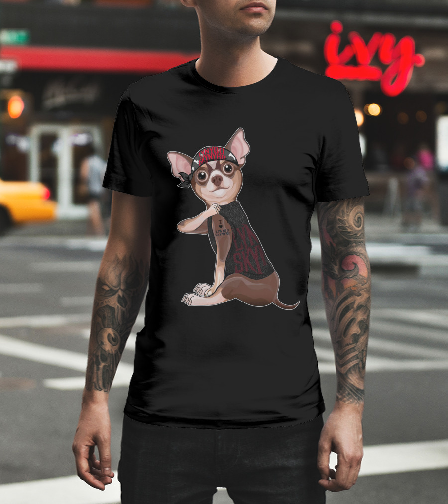 Lynyrd Skynyrd Bandana Chihuahua Wearing I Love Lynyrd Skynyrd Outfit T-Shirt