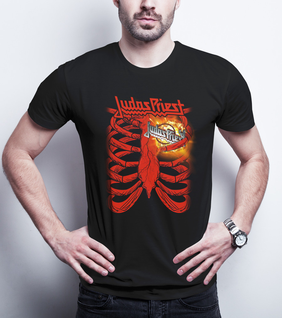 Judas Priest Flaming Ribcage T-Shirt