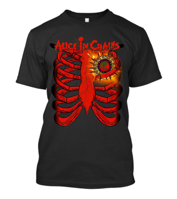 Alice In Chains Sunburst Ribcage Skeleton T-Shirt