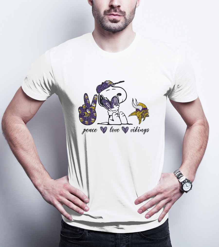 Peace Love Vikings Snoopy T-Shirt