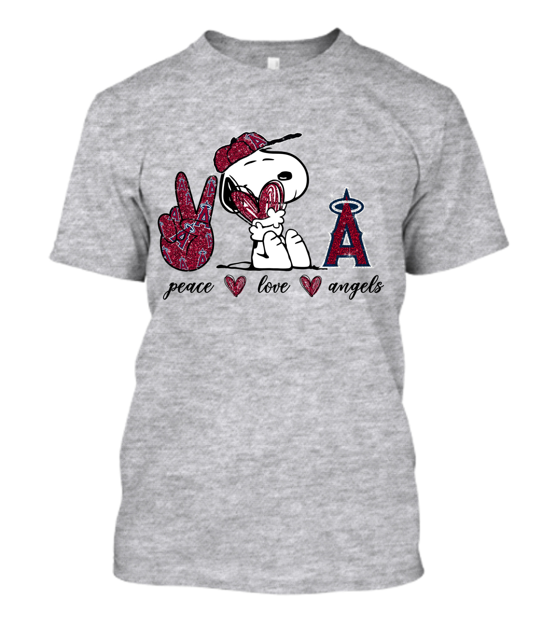 Peace Love Los Angeles Angels Snoopy T-Shirt