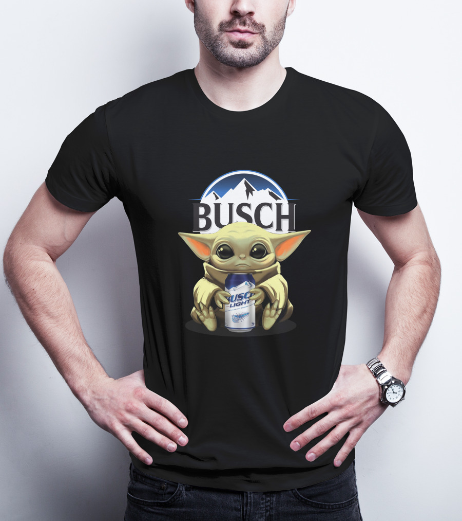 Busch Light Yoda With Beer Can Iconic Blend T-Shirt