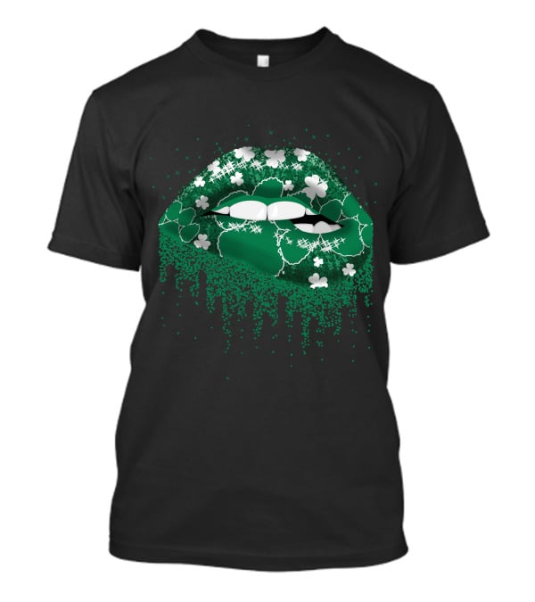 Clemson Tigers Green Shamrock Lips T-Shirt