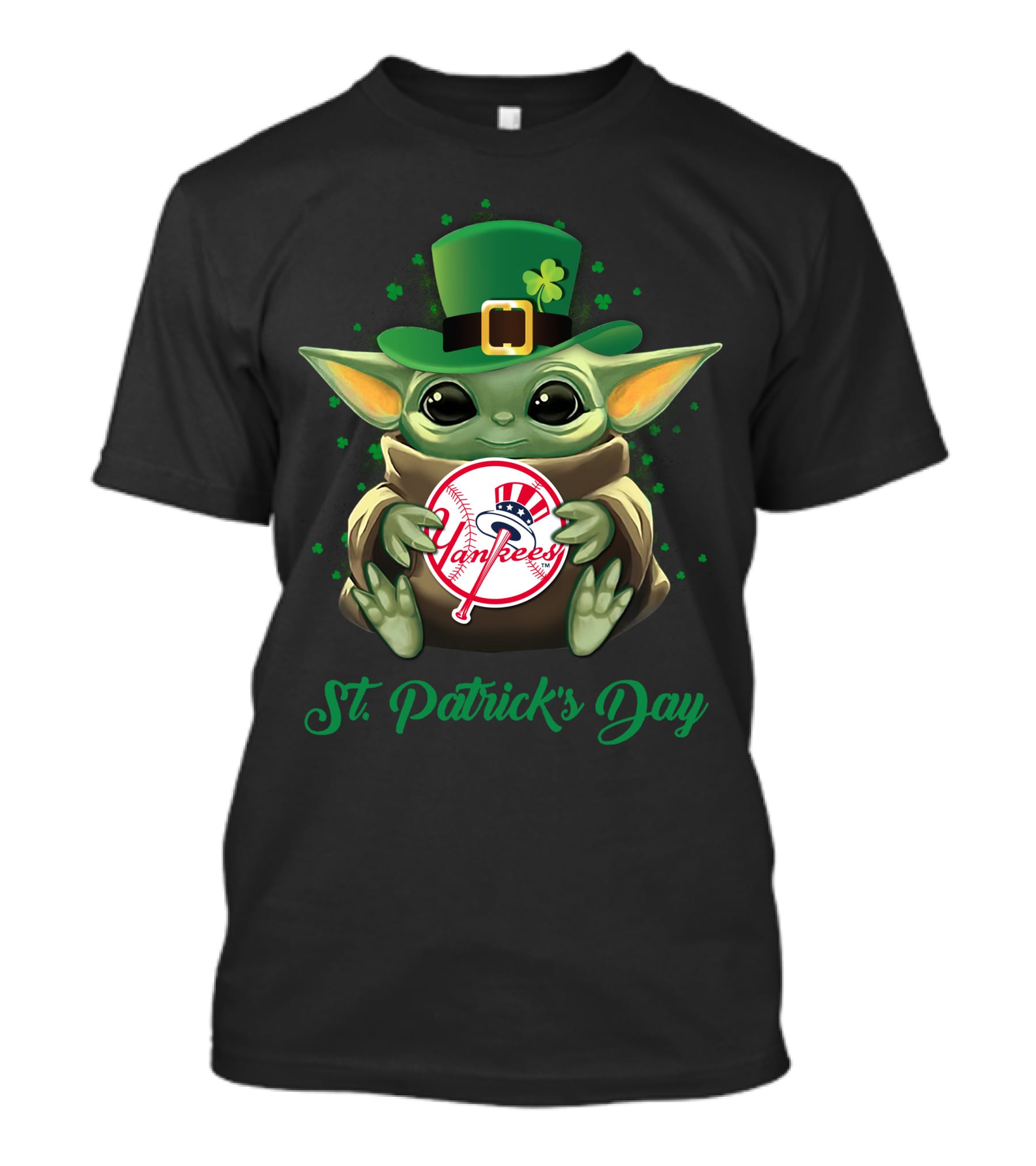 Yankees Baby Yoda St. Patrick's Day T-Shirt