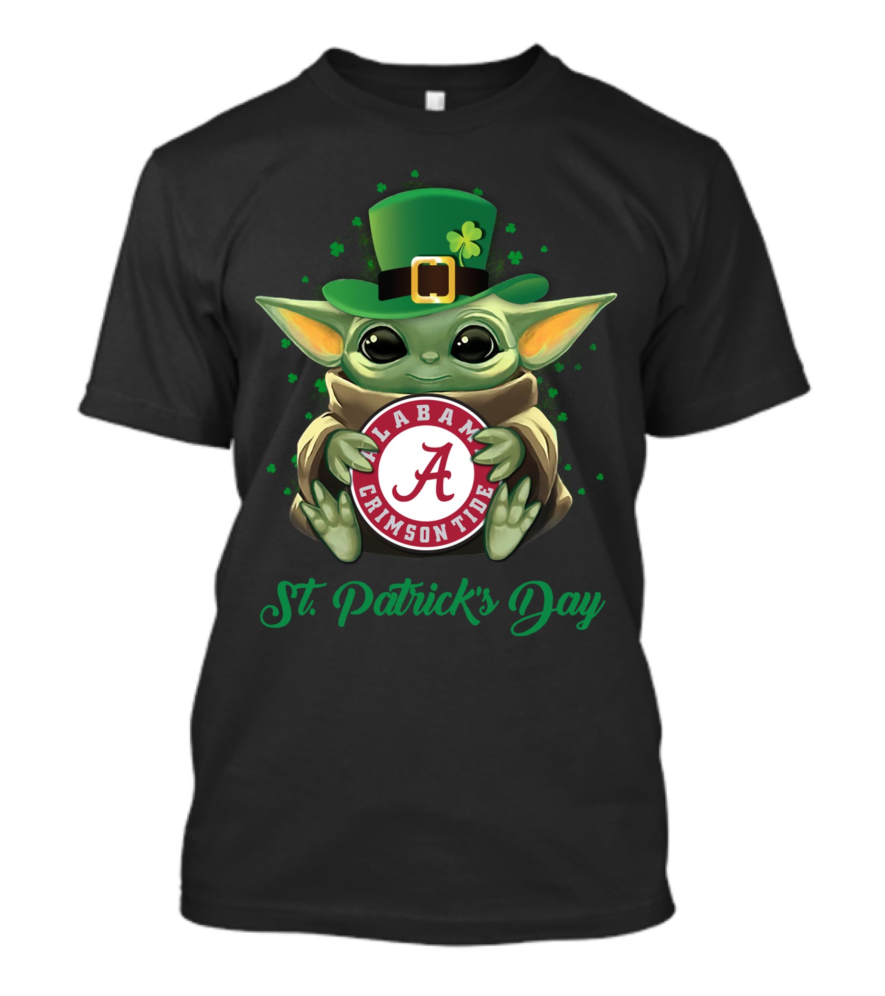 St. Patrick's Day Alabama Crimson Tide Baby Yoda T-Shirt