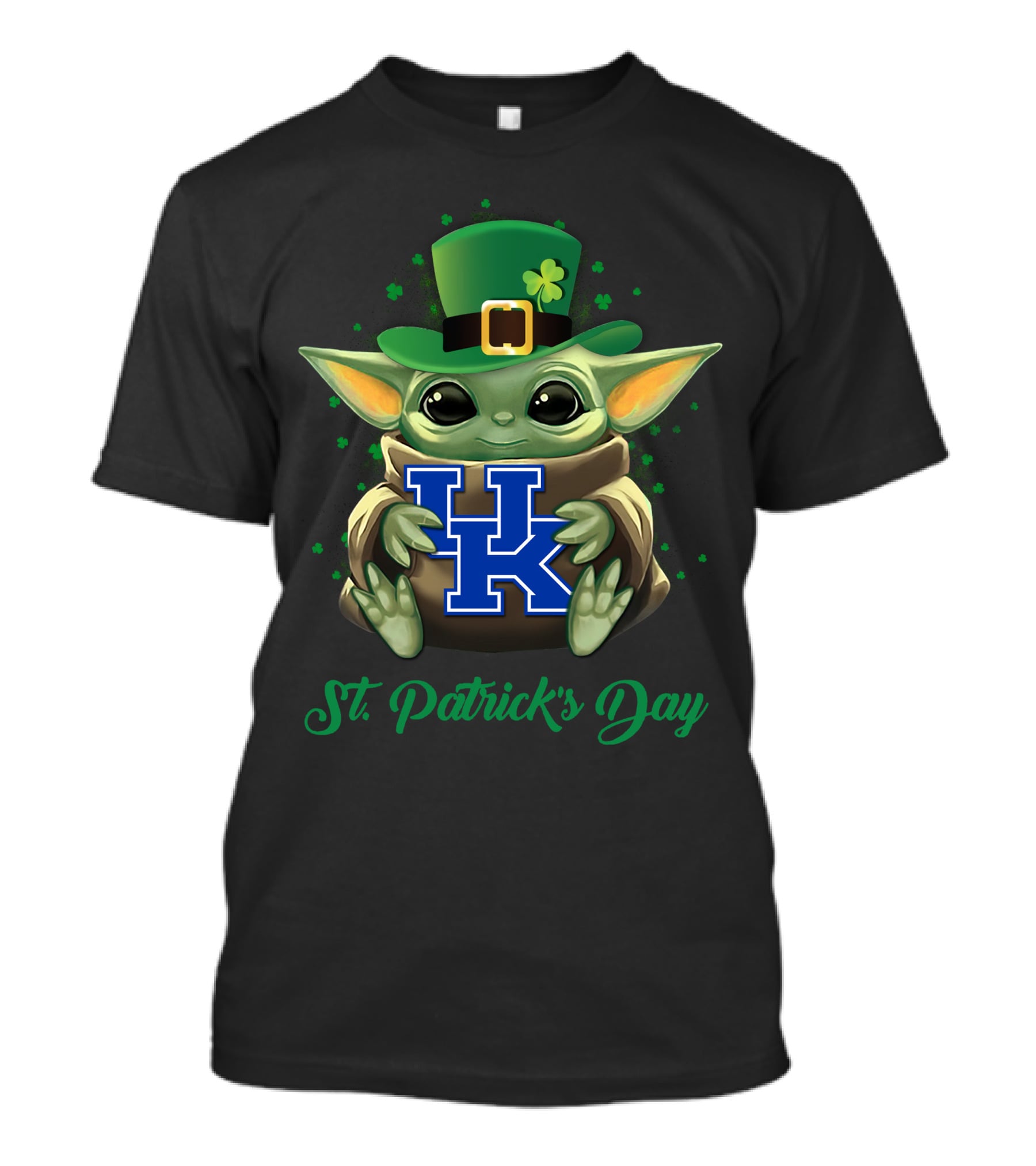 Kentucky Wildcats Baby Yoda St. Patrick's Day T-Shirt