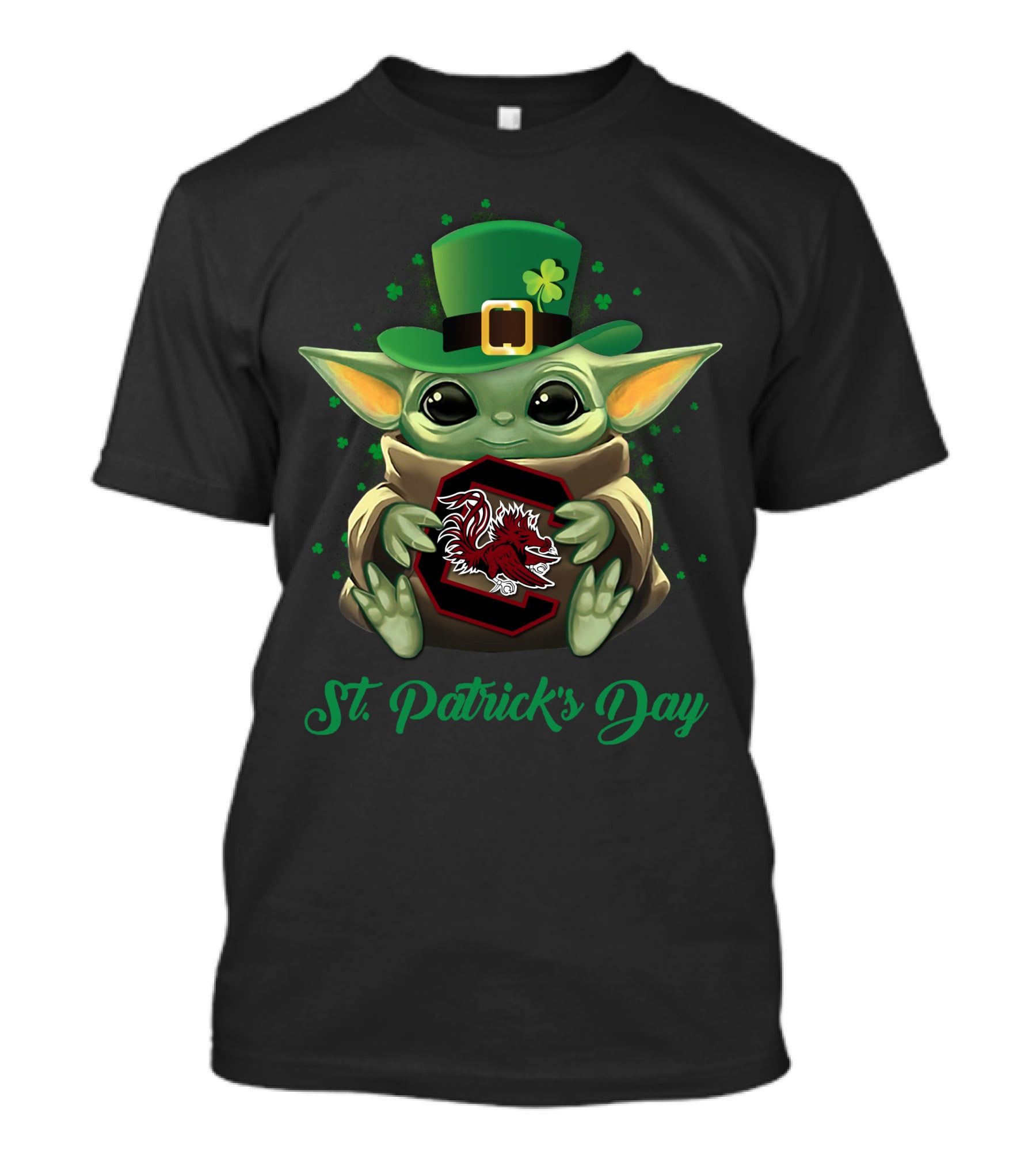 South Carolina Gamecocks Baby Yoda St. Patrick's Day T-Shirt