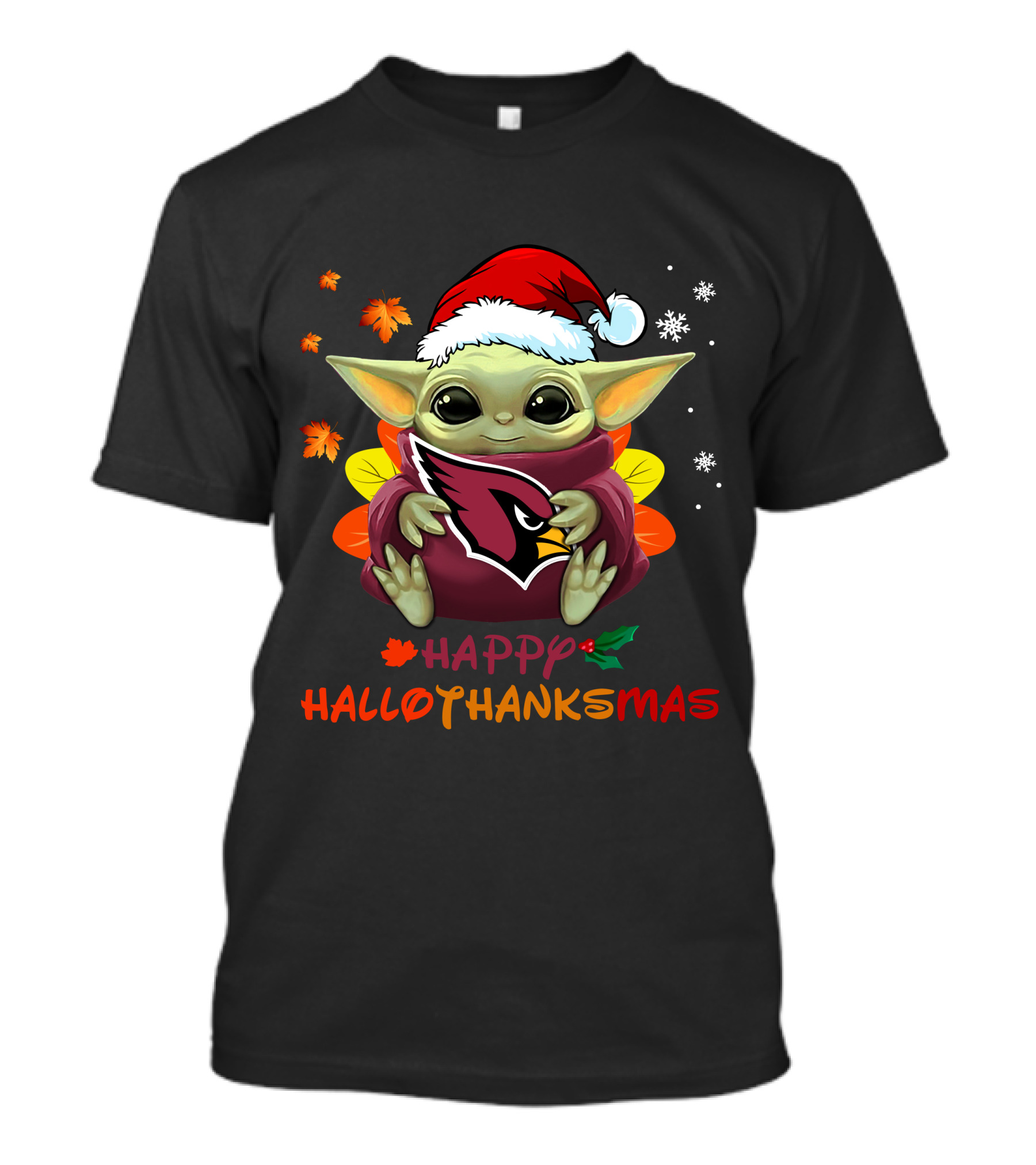 Arizona Cardinals Baby Yoda Happy Hallothanksmas 505 L1PTT T-Shirt