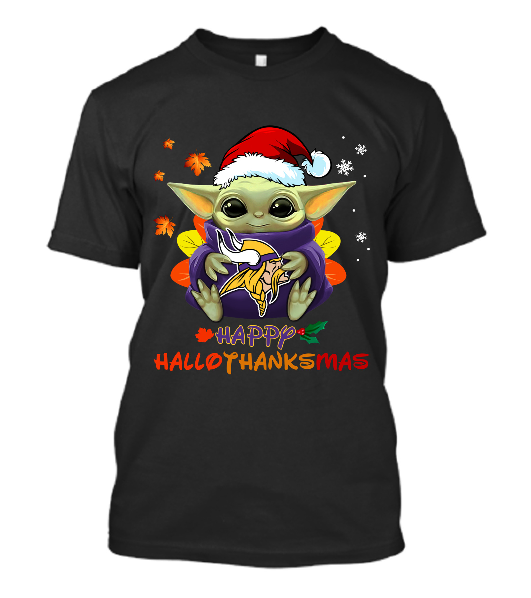Happy Hallothanksmas Minnesota Vikings Baby Yoda 505 L1PTT T-Shirt