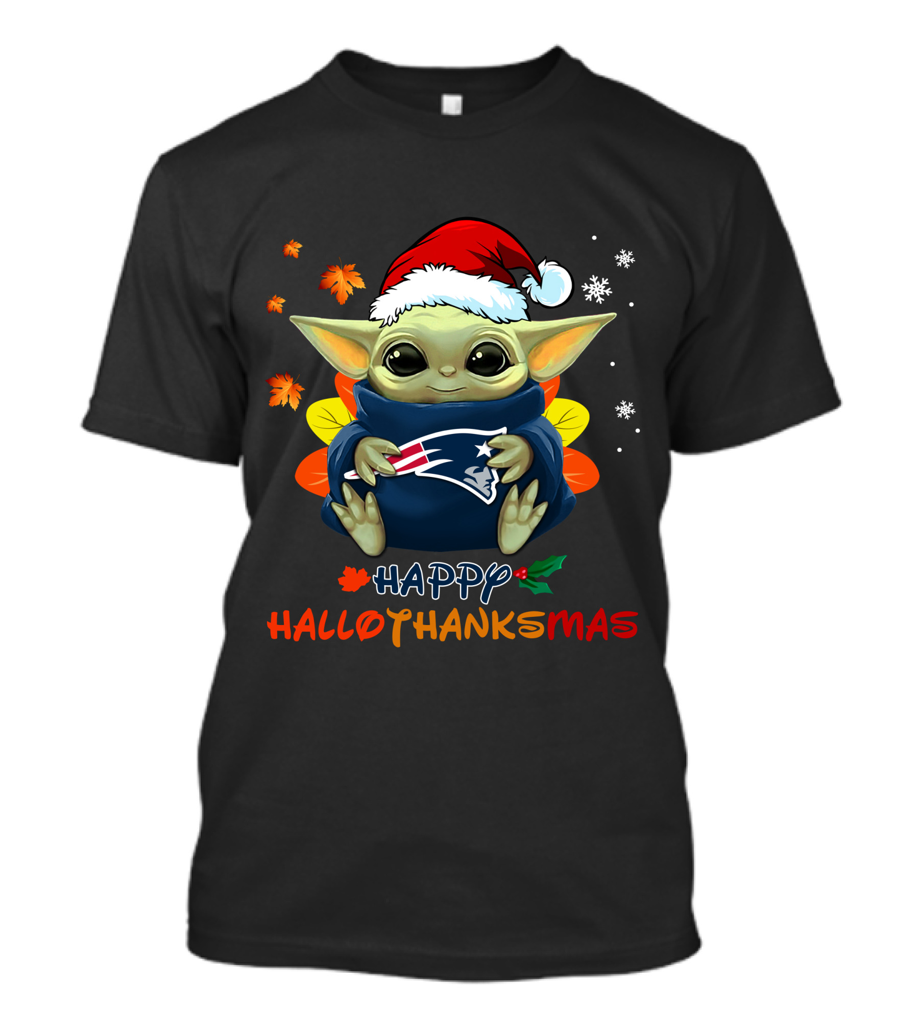 New England Patriots Baby Yoda Happy Hallothanksmas 505 L1PTT T-Shirt