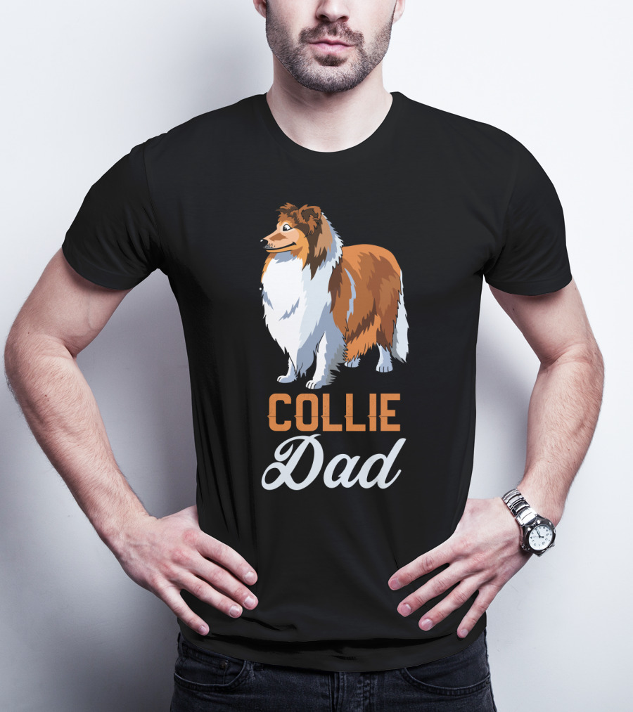 Collie Dad Loving Dog Owner T-Shirt