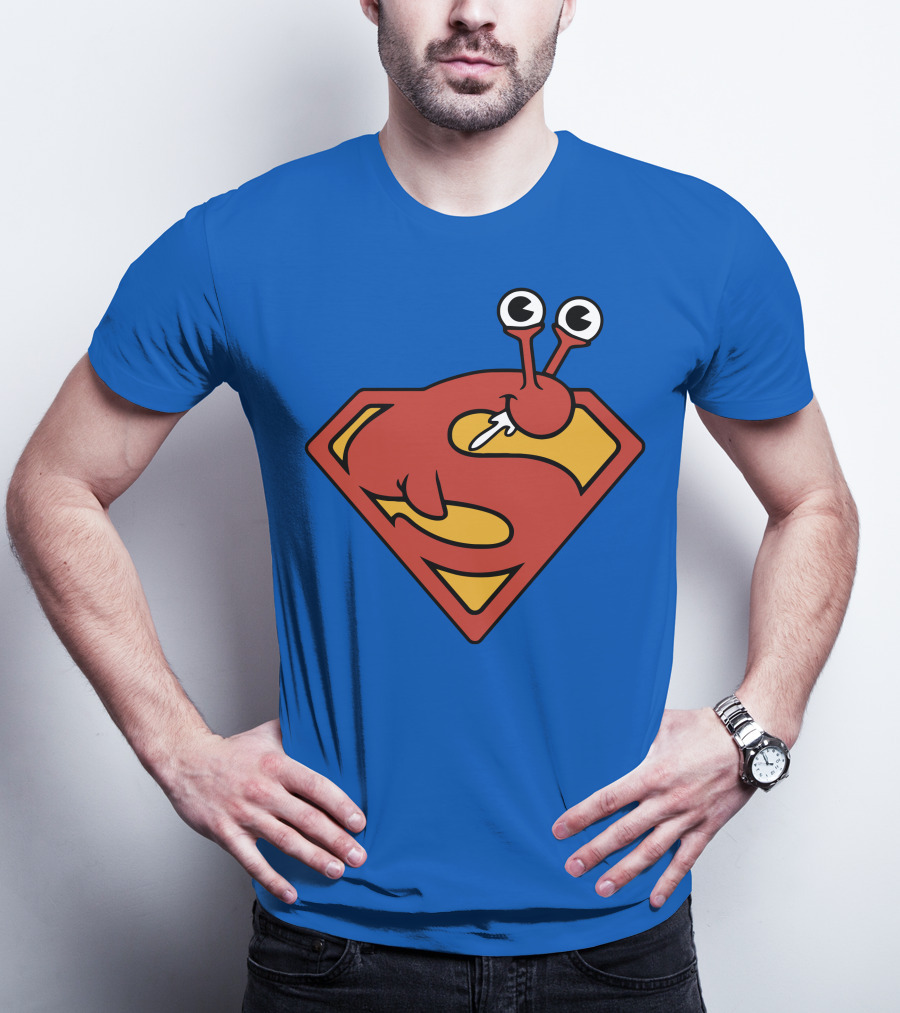 SuperSlug Funny Parody Red And Yellow Logo With Big Eyes T-Shirt