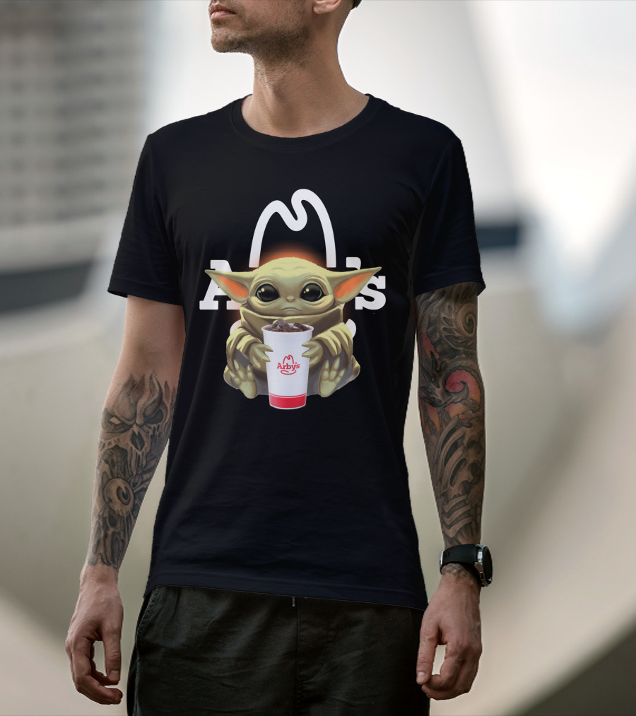 Baby Yoda Holding Arby's Drink T-Shirt