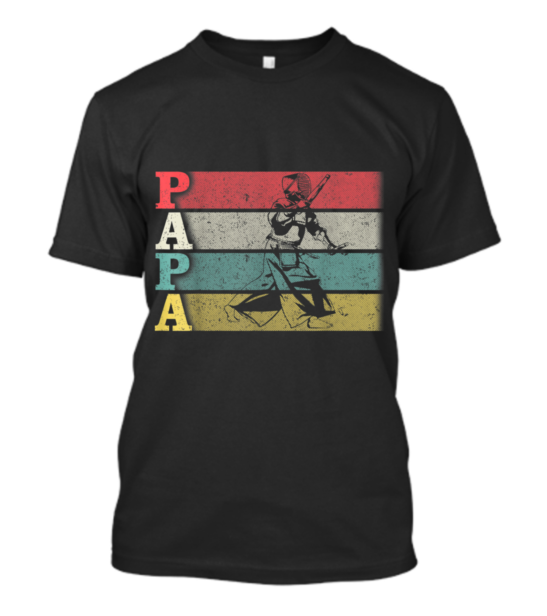 Papa Vintage Kendo Retro Dad Fathers Day T-Shirt