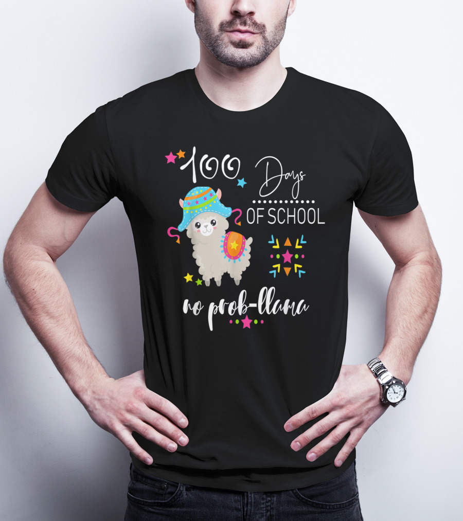 100 Days Of School No Prob-llama T-Shirt