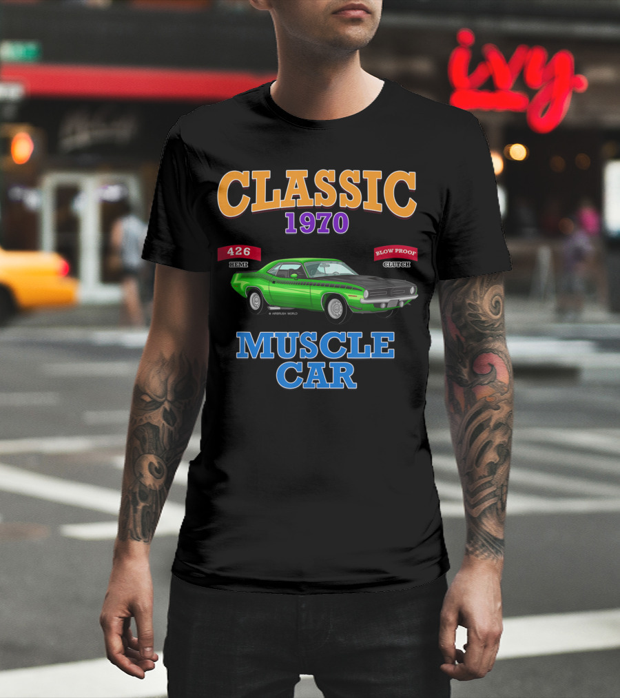 Classic 1970 Muscle Car 426 Hemi Blow Proof Clutch T-Shirt