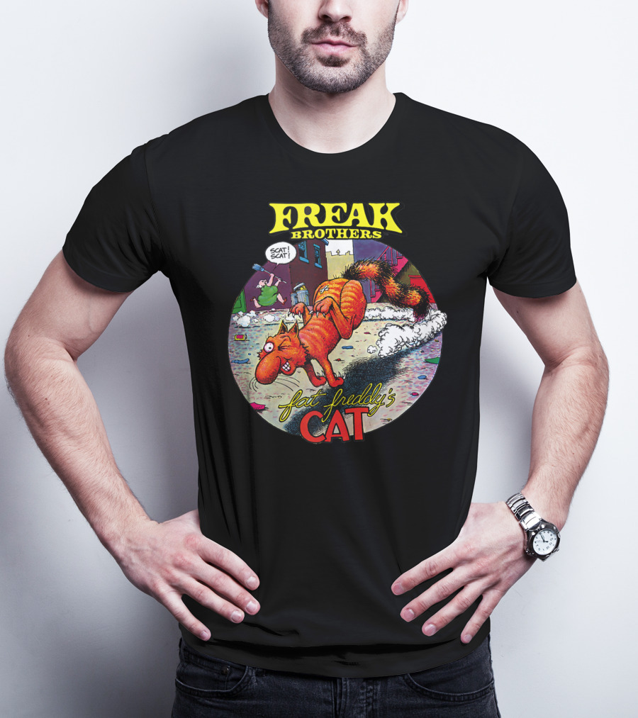 Freak Brothers Fat Freddy's Cat Scat Scat Comic T-Shirt