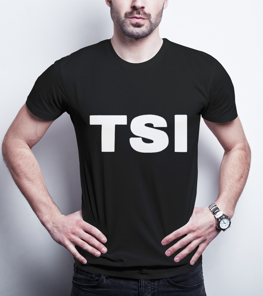 TSI Bold White Text On Minimalist Background T-Shirt