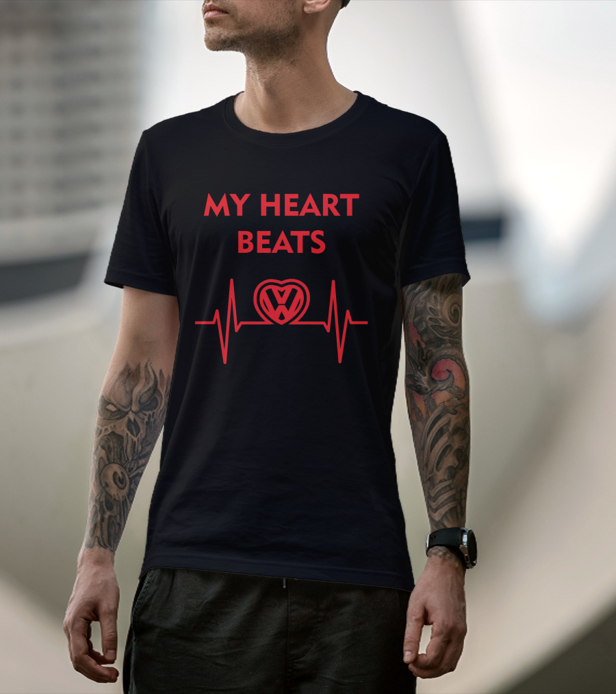 MY HEART BEATS VW Heartbeat T-Shirt