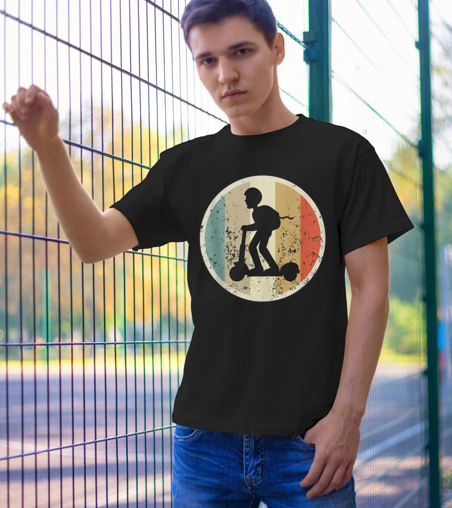 Escooter Electric Scooter Driver Vintage Retro T-Shirt