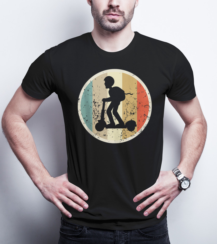 Escooter Electric Scooter Driver Vintage Retro T-Shirt