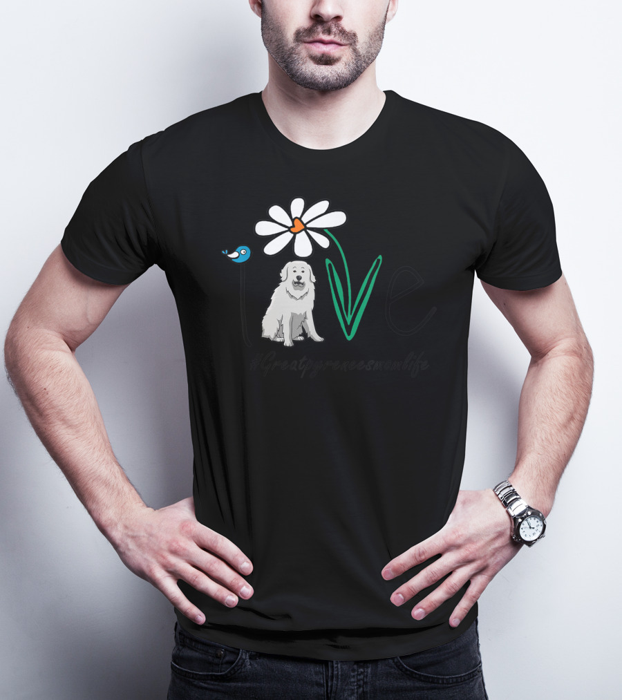 Love Great Pyrenees Mom Life #Greatpyreneesmomlife T-Shirt