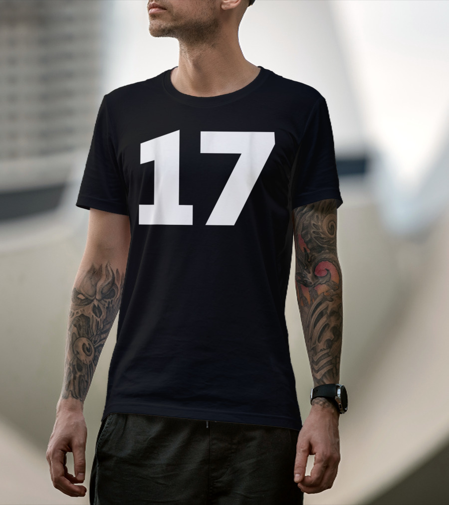 Number 17 Jersey Style Sport Team Group T-Shirt