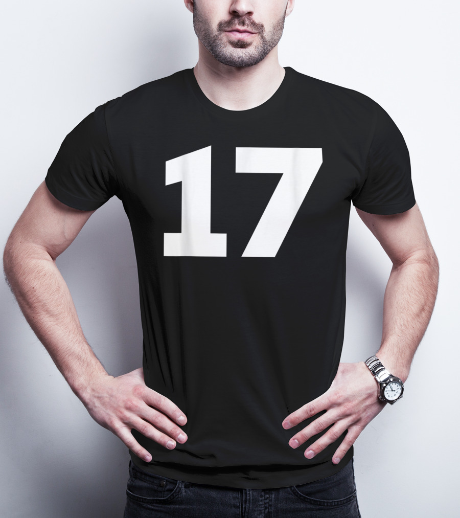Number 17 Jersey Style Sport Team Group T-Shirt
