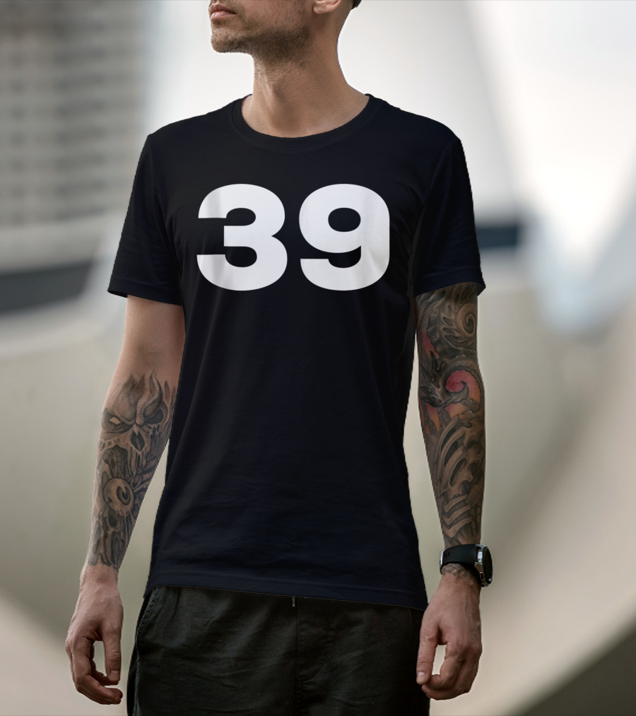 39 Number Jersey Style Sport Team Group Fan T-Shirt