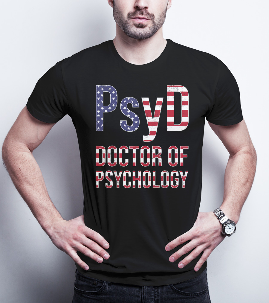 Psyd Doctor Of Psychology American Flag T-Shirt