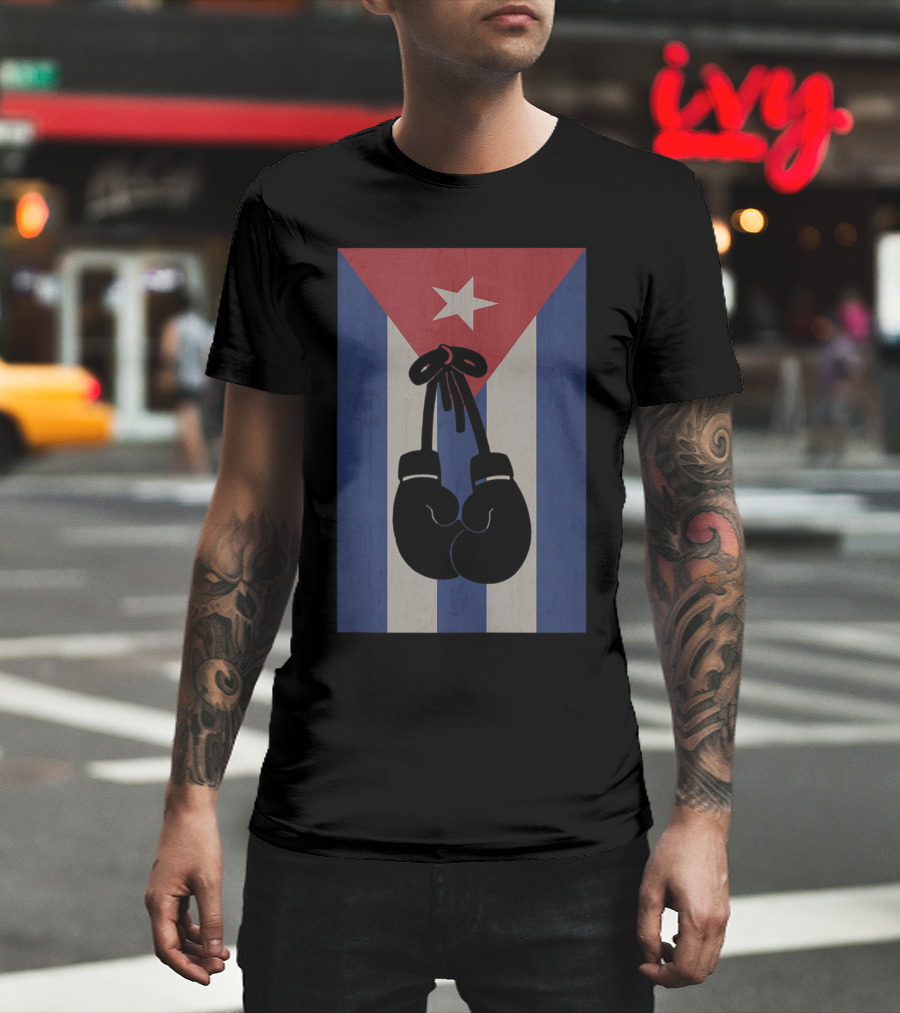 Boxers Cuban Flag Cuba Boxing Gloves Muay Thai Fighter Cuban Flag Boxing Gloves T-Shirt