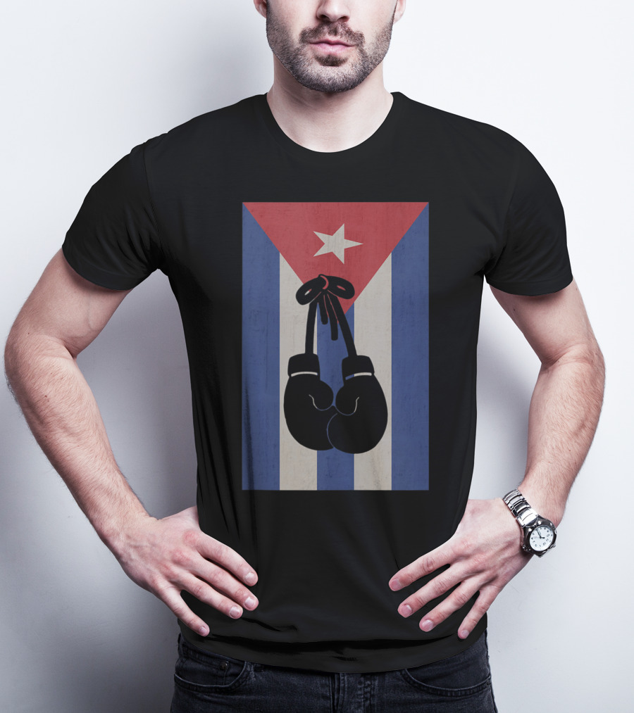 Boxers Cuban Flag Cuba Boxing Gloves Muay Thai Fighter Cuban Flag Boxing Gloves T-Shirt