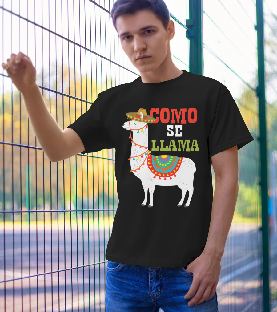 Como Se Llama Funny Mexican Llama Cinco De Mayo T-Shirt