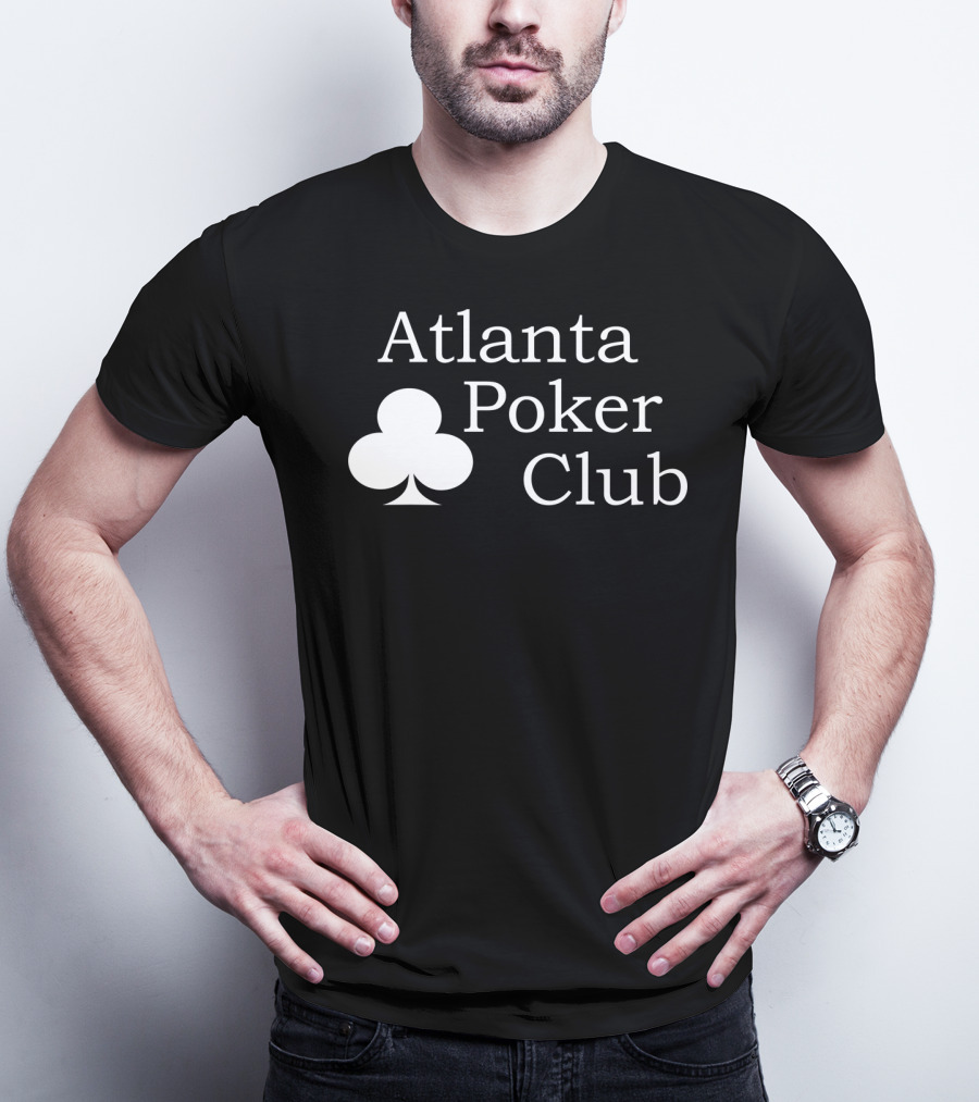 Atlanta Poker Club Classic Big White Club T-Shirt
