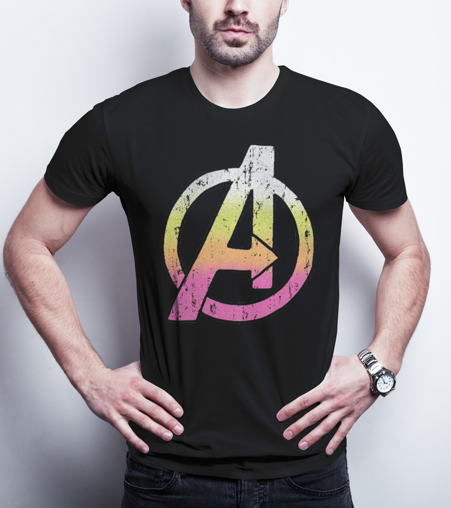 Marvel Avengers Colorful Distressed Classic T-Shirt
