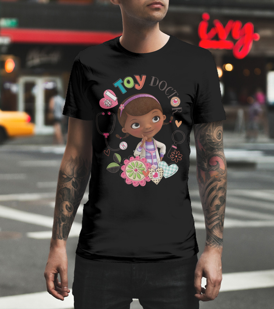 Disney Doc McStuffins Toy Doctor Dottie Hearts And Flowers T-Shirt