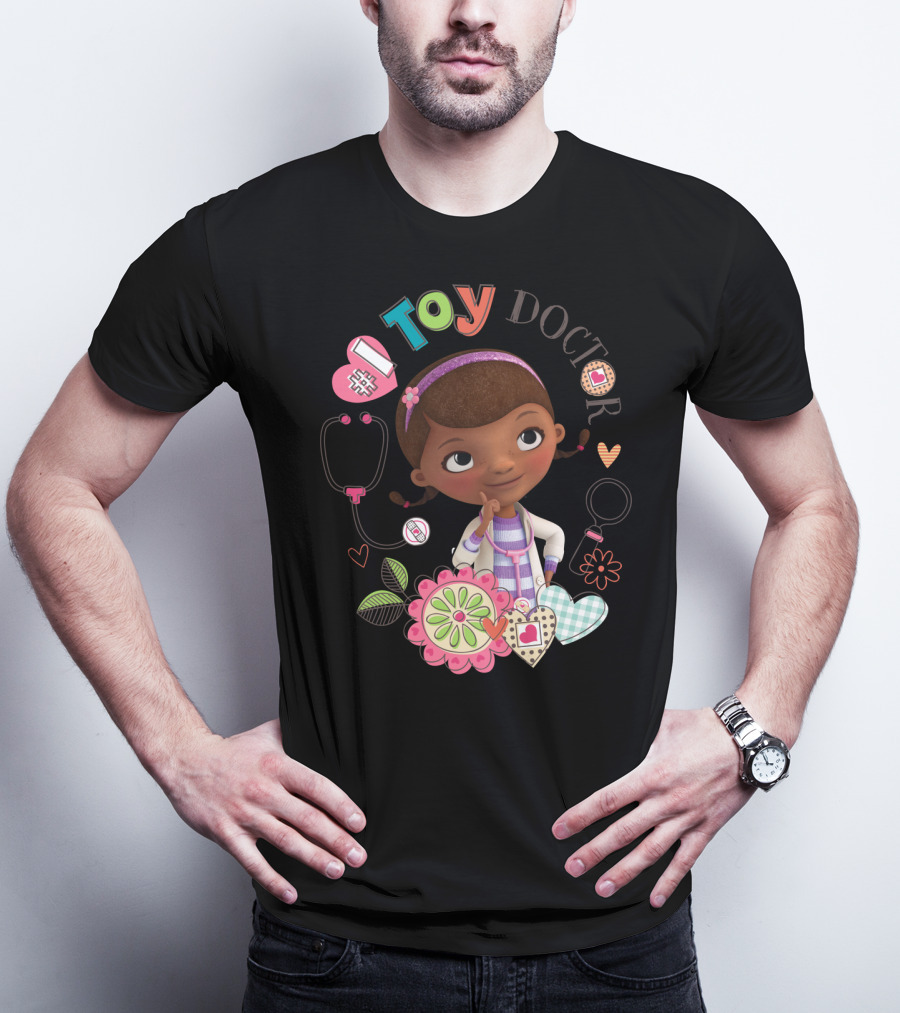 Disney Doc McStuffins Toy Doctor Dottie Hearts And Flowers T-Shirt