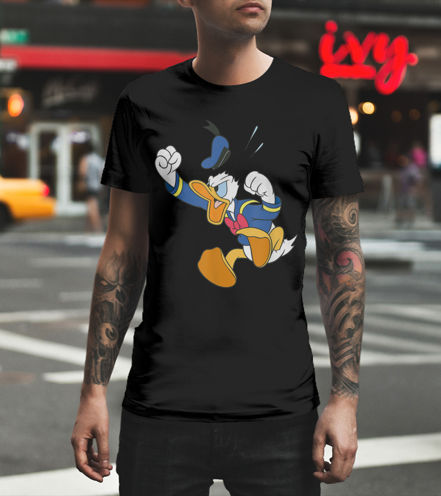 Disney Donald Duck Fit Of Anger Classic Character Pose T-Shirt