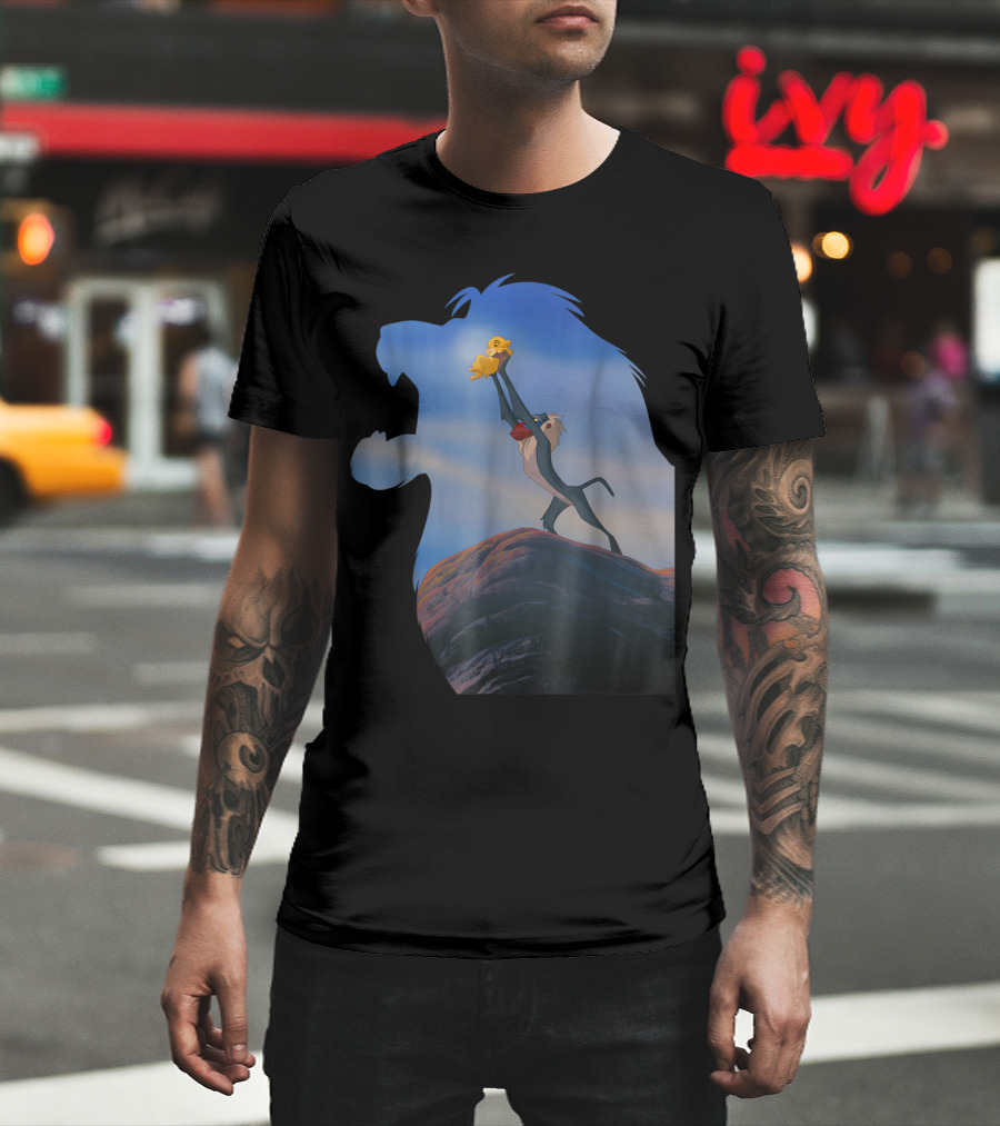 Disney Lion King Rafiki Lifting Baby Simba In Lion T-Shirt