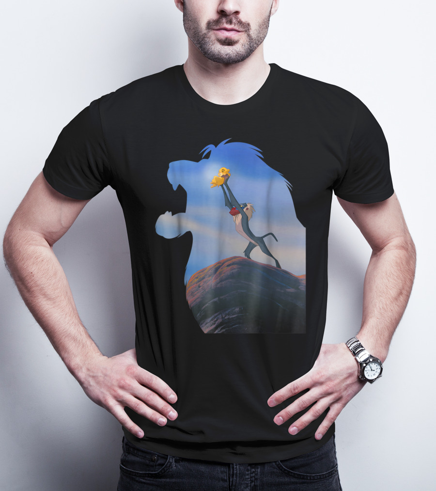 Disney Lion King Rafiki Lifting Baby Simba In Lion T-Shirt