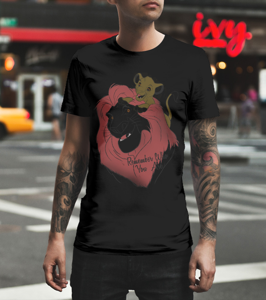 Disney Lion King Remember Who You Are Simba And Mufasa Watercolor T-Shirt