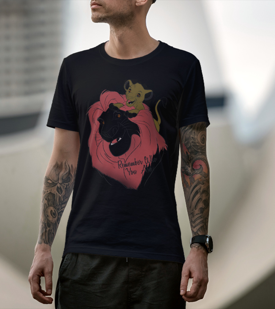 Disney Lion King Remember Who You Are Simba And Mufasa Watercolor T-Shirt